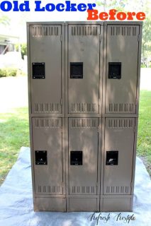 DIY You can Spray Paint Locker with Chalk based Paint Refresh Restyle