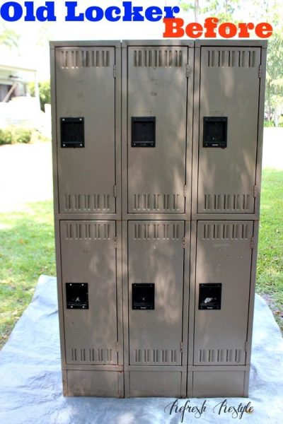 DIY You can Spray Paint Locker with Chalk based Paint Refresh Restyle