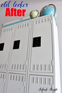DIY You can Spray Paint Locker with Chalk based Paint Refresh Restyle