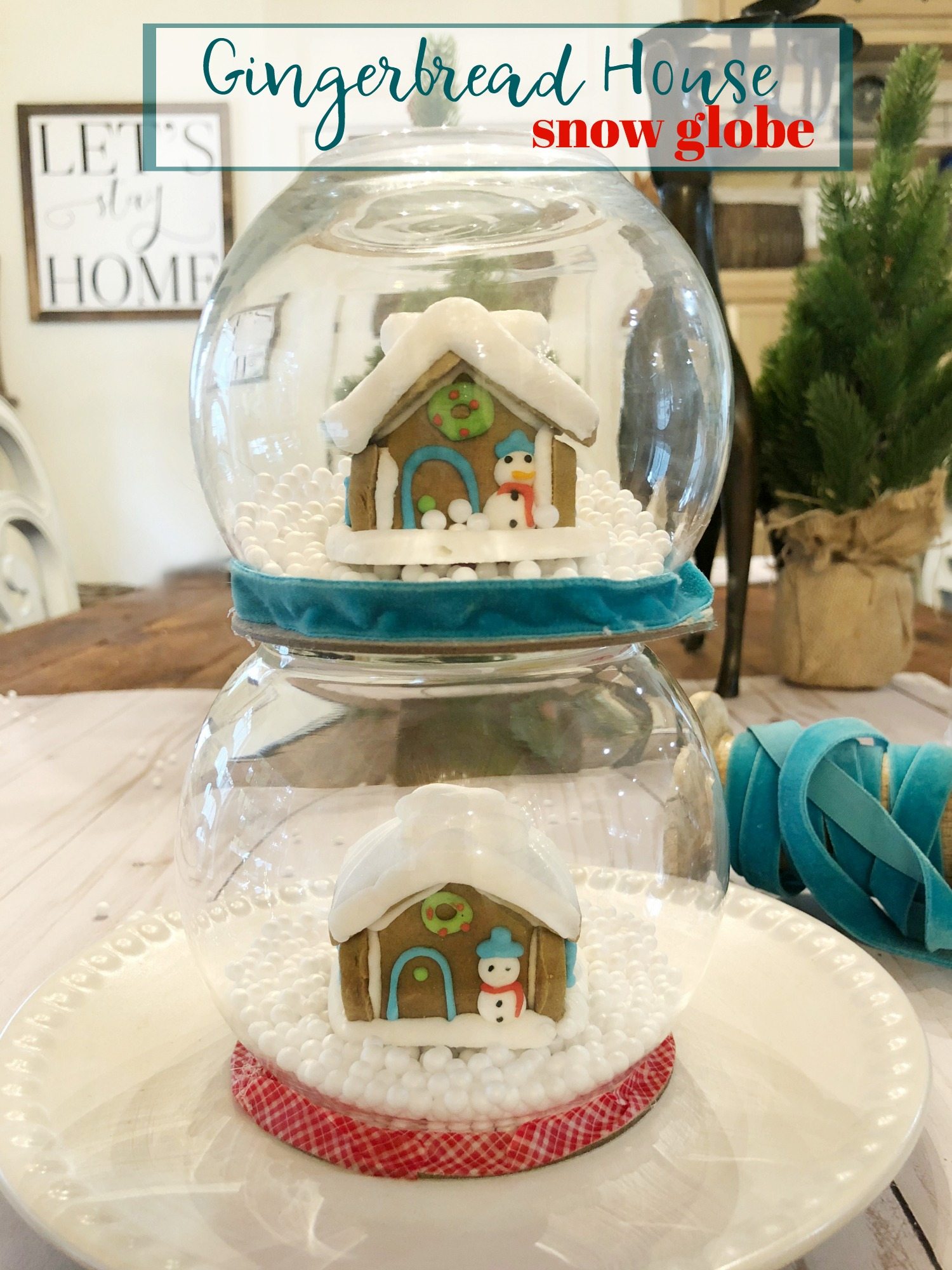 Gingerbread House Snow Globe - Refresh Restyle