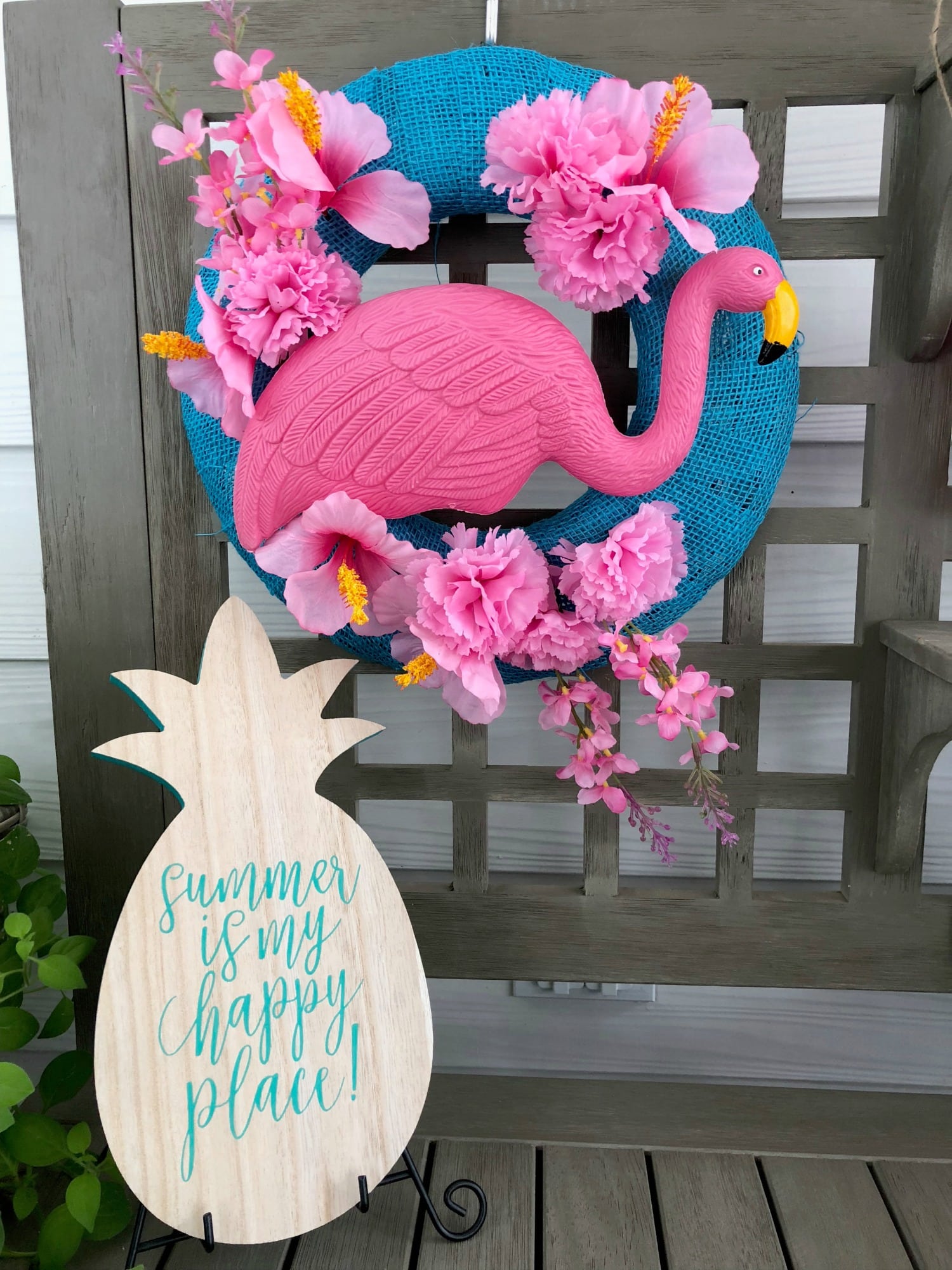 How to Make a Flamingo Wreath - Fun and Festive Summer Decor