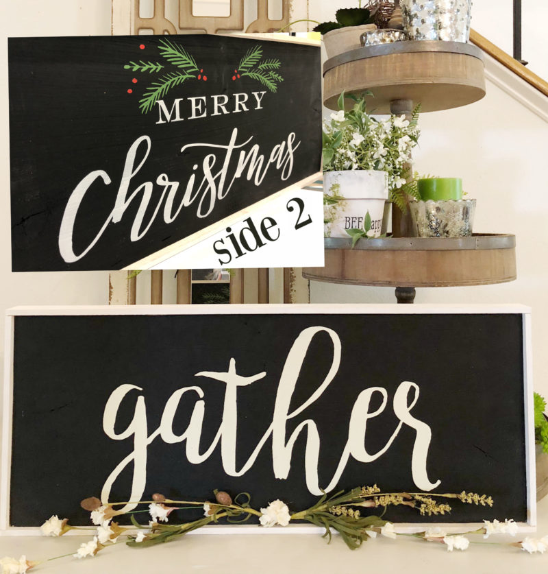 DIY this easy Two Sided Sign - Farmhouse Dual Sided Sign