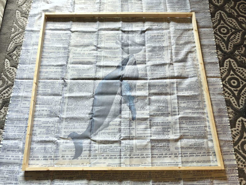 AFFORDABLE ART! Try this DIY SHOWER CURTAIN WALL DECOR