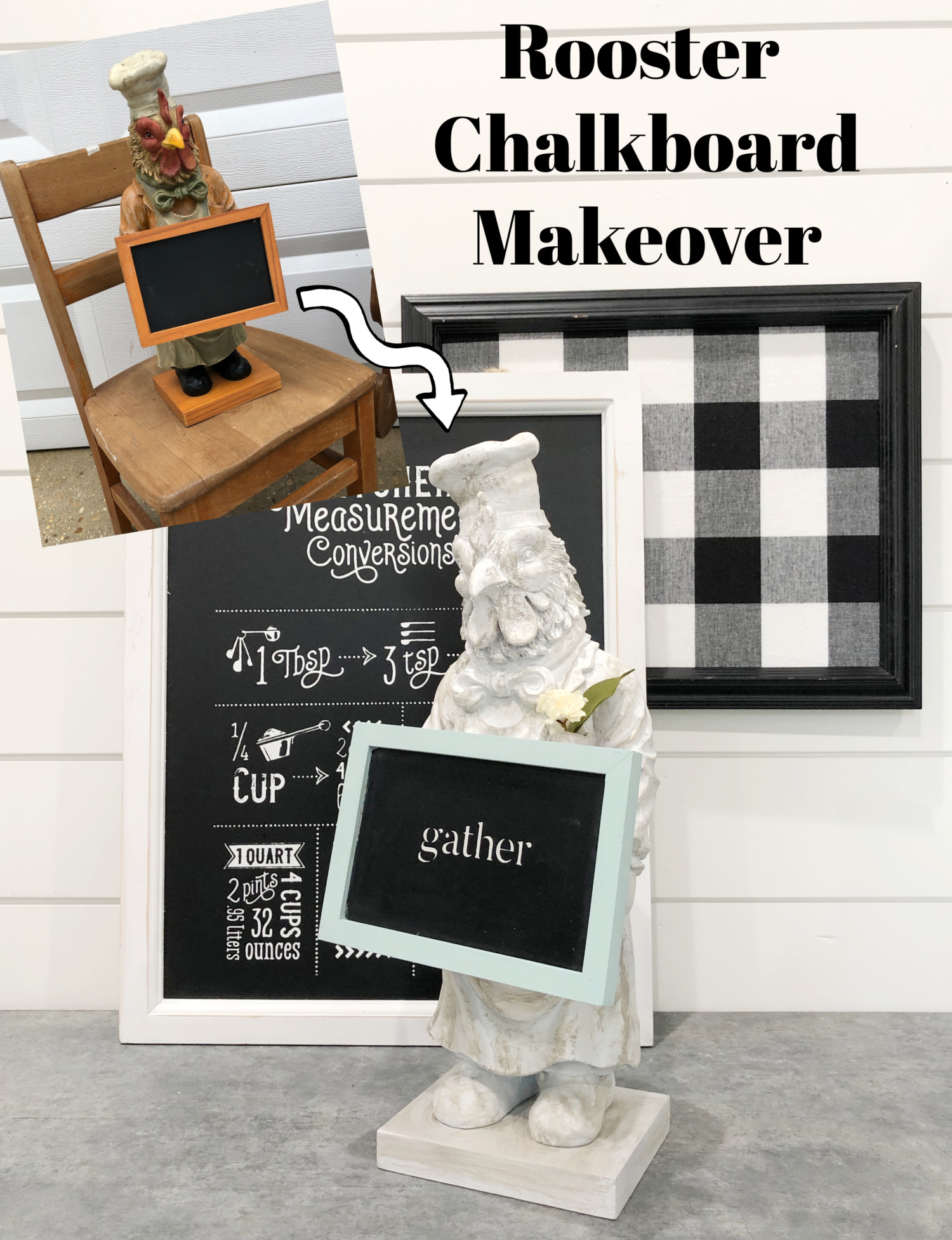 DIY Rooster Kitchen Chalkboard | Refresh Restyle
