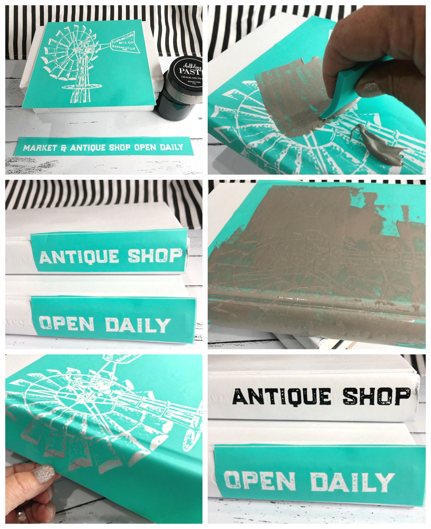 Painted Book Stacks DIY - Refresh Restyle