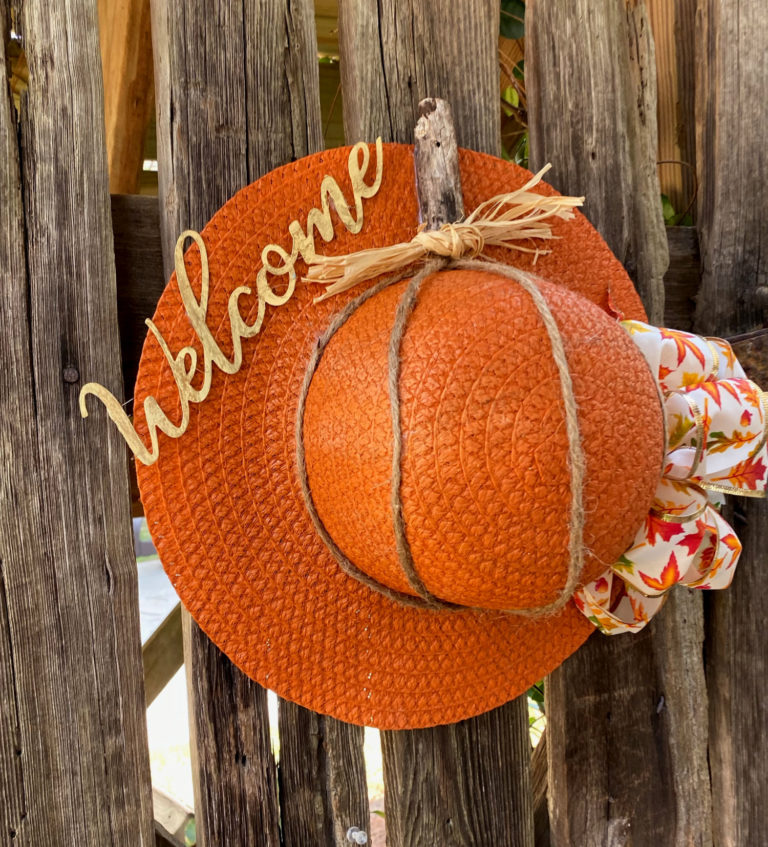 Fall Pumpkin Door Decor - Refresh Restyle