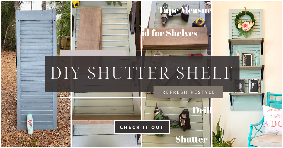 Shutter Shelf DIY - Refresh Restyle